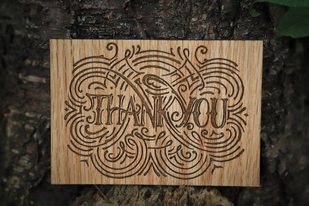 Thank You Wooden Card, Wooden, Wood Card, Card, Love, Gift, Present ...
