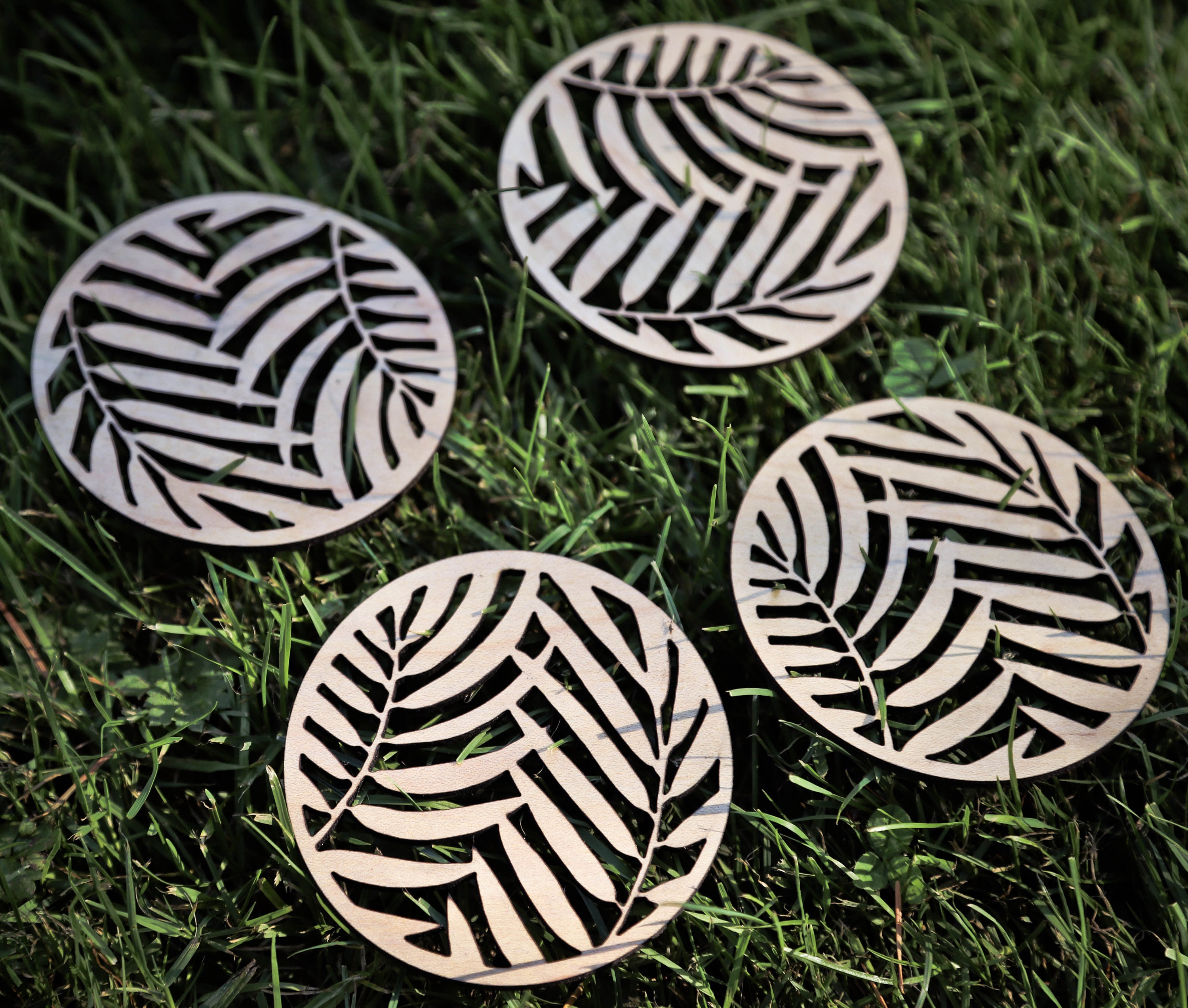 Engraved Coaster Leaf Coasters Coasters Set Nature Lover - Etsy UK