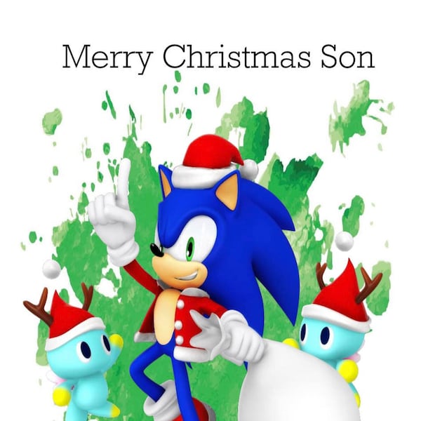 Sonic the Hedgehog Christmas Card - Etsy