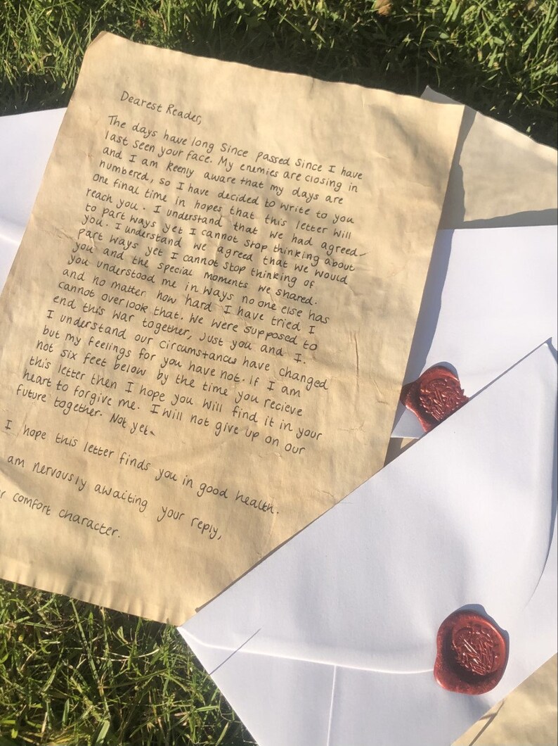 Personalised Letter From Fictional Character - Etsy