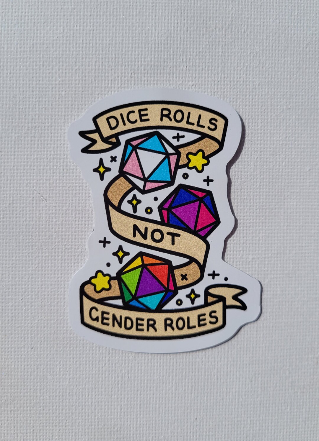 Dice Rolls Not Gender Roles Sticker Etsy