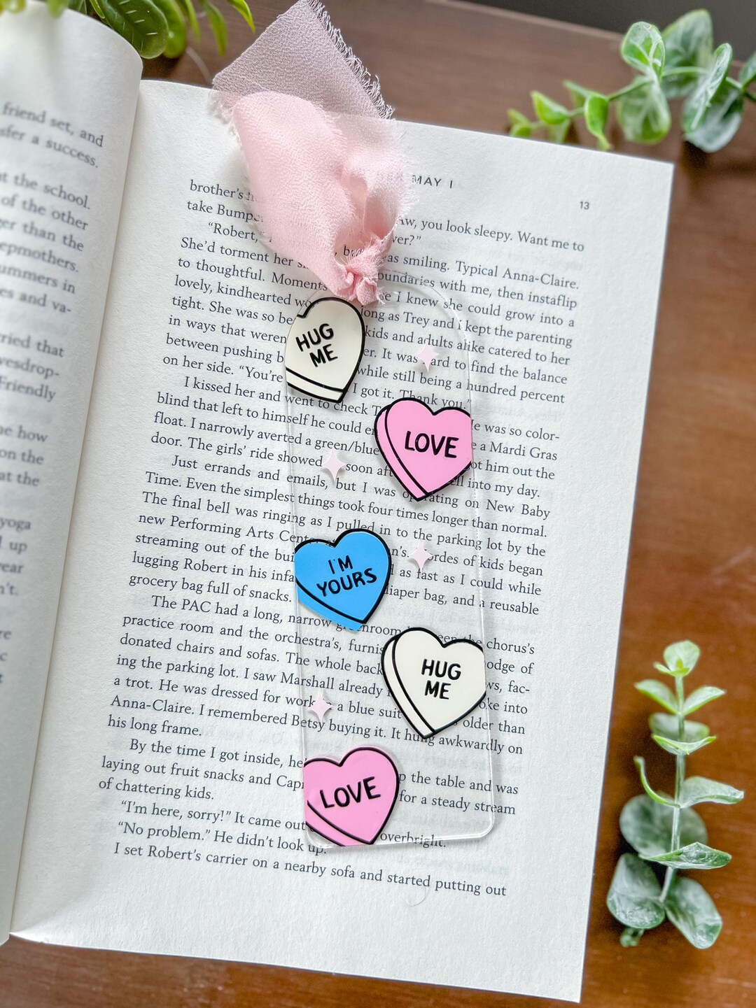 Trendy Acrylic Bookmark, Bookish Gift, Book Club Gift, Cute Acrylic ...