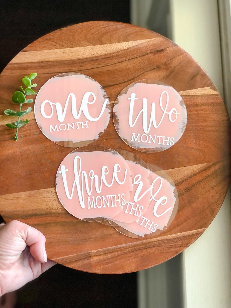 Monthly Milestone Markers Acrylic Milestone Signs Acrylic - Etsy