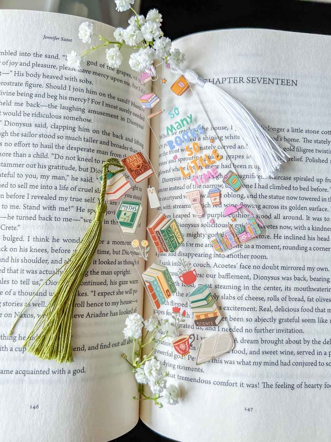 Book Lover Bookmark, Girly Acrylic Bookmark, Book Club Gift, Gifts for ...