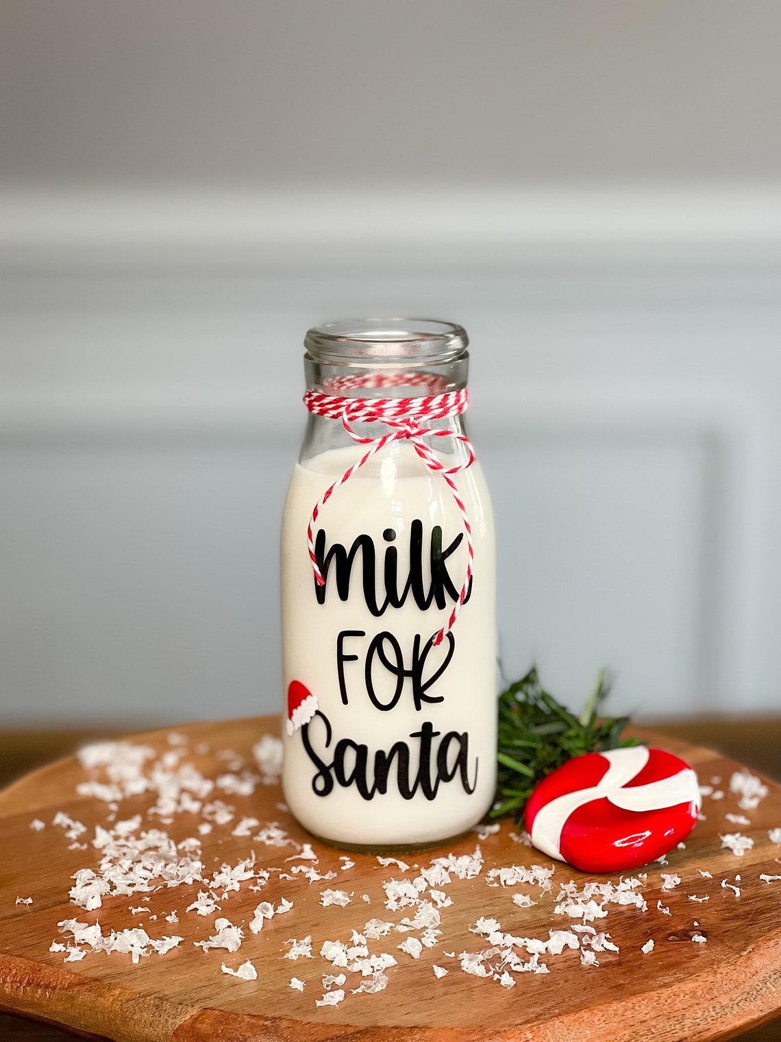 Milk for Santa Bottle, Santa Milk Bottle, Christmas Cup, Santa Glass ...