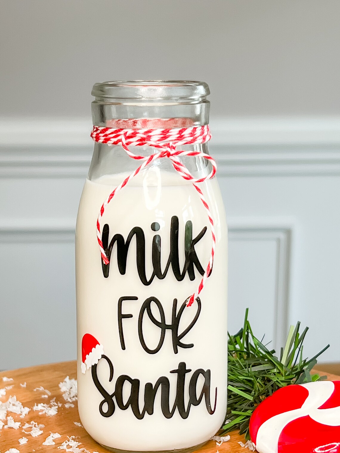 Milk for Santa Bottle Santa Milk Bottle Christmas Cup Santa - Etsy