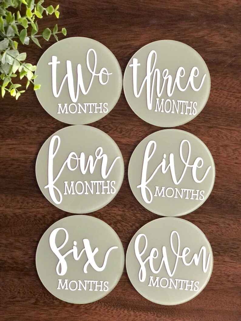 Monthly Milestone Markers Acrylic Milestone Signs Acrylic - Etsy