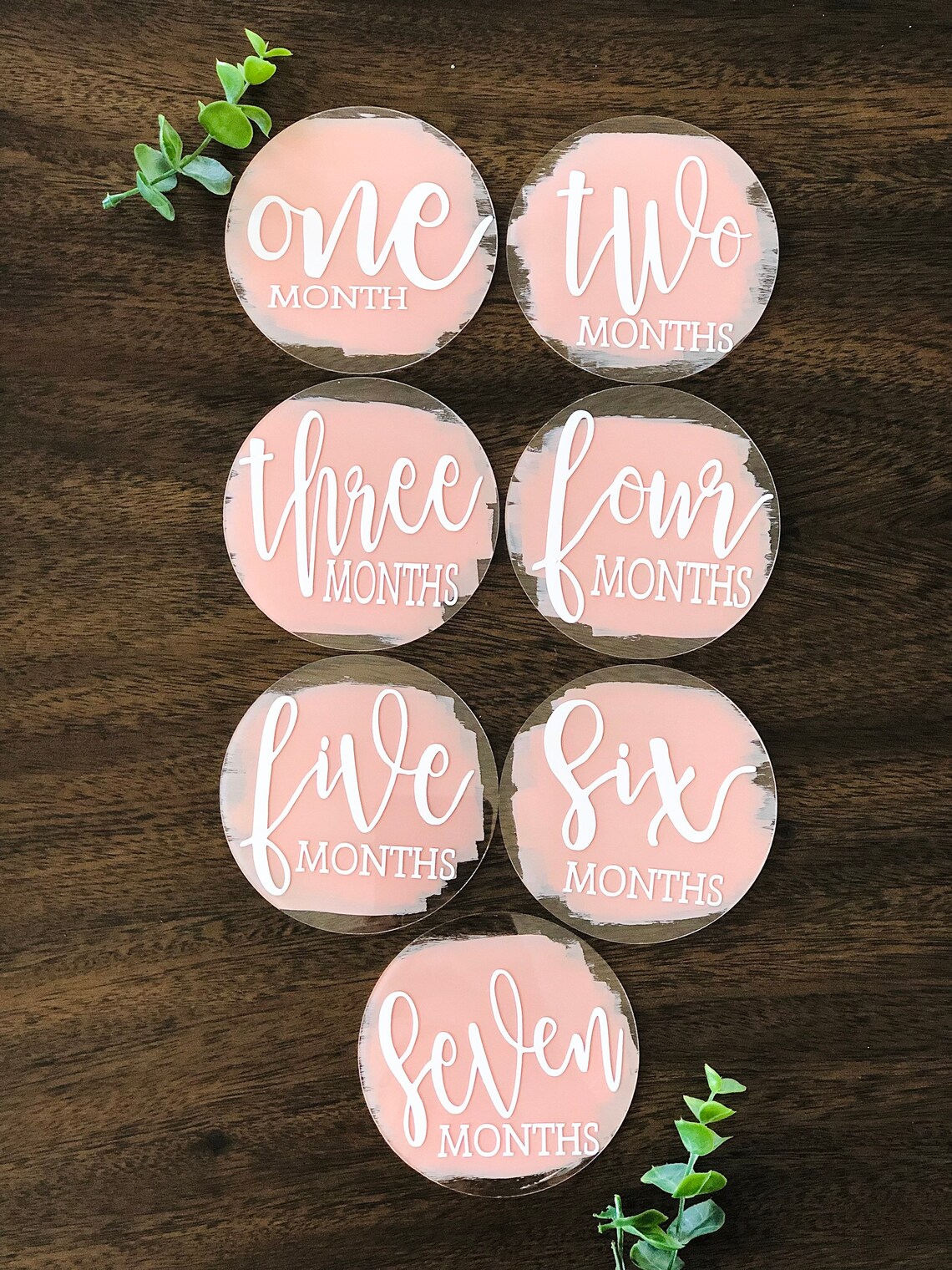 Monthly Milestone Markers Acrylic Milestone Signs Acrylic - Etsy