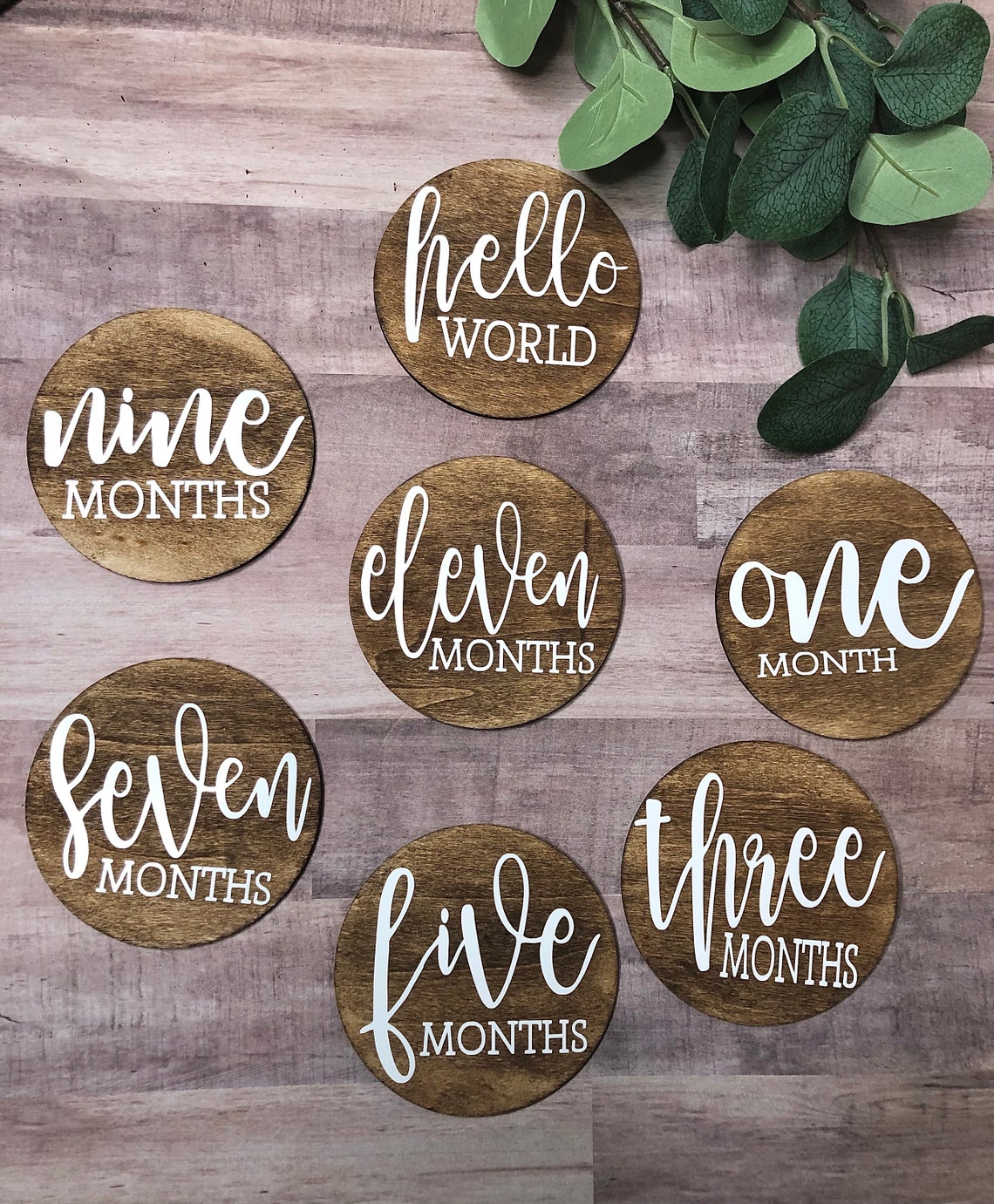 Monthly Milestone Markers Wooden Milestone Signs Baby - Etsy
