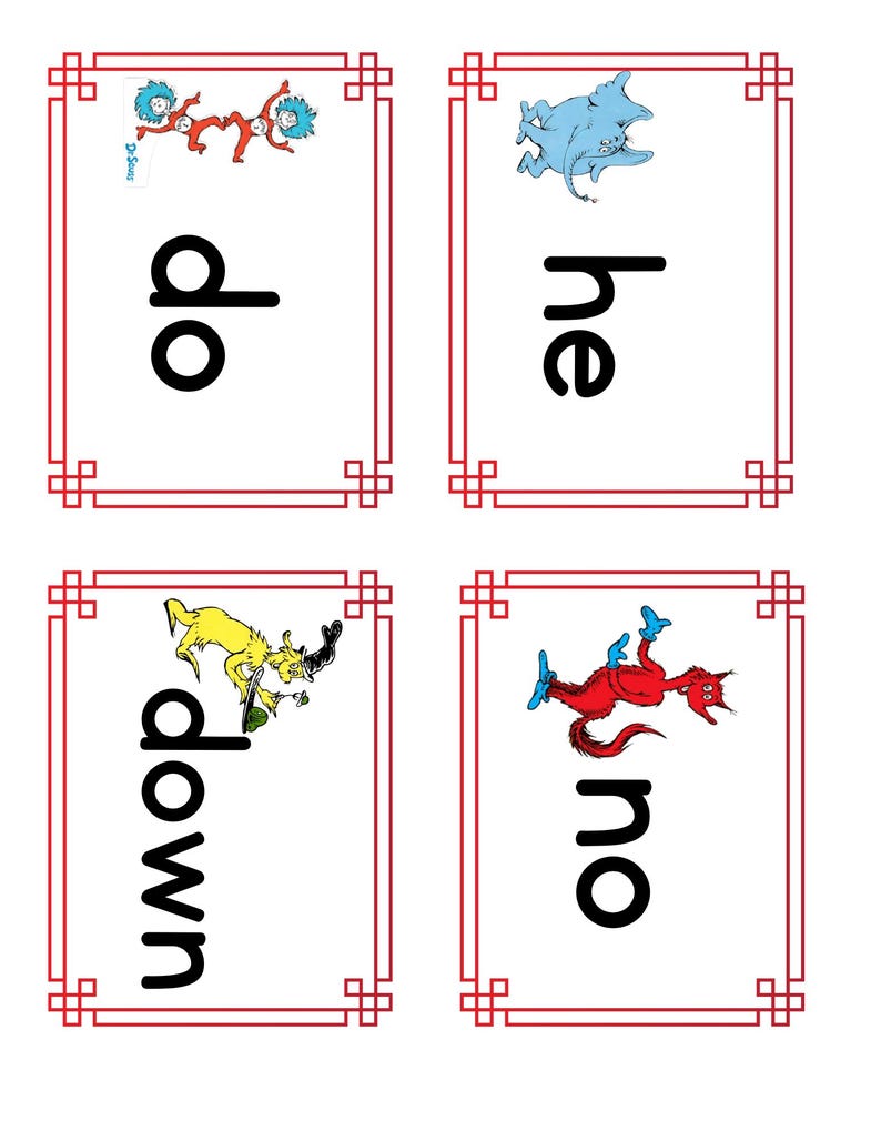 Dr. Seuss Sight Words Game – Read the Room Write the Room Activity ...