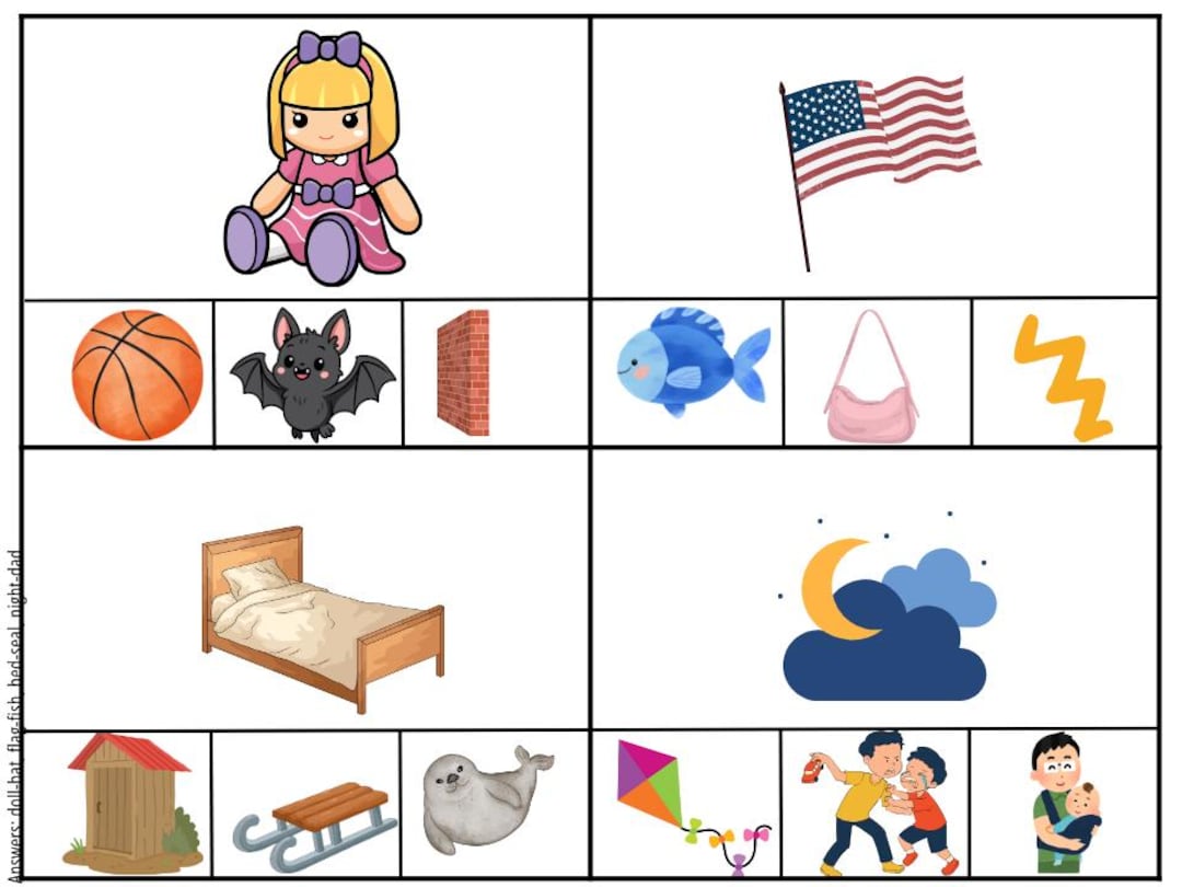 Rhyming Words Activity | Kindergarten & First Grade Literacy Center ...