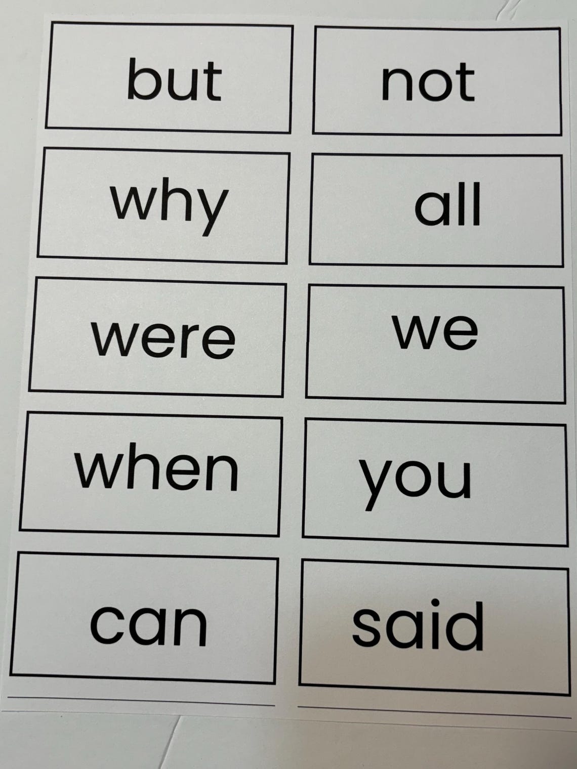 Part 1 - 50 Sight Words Printable Flashcards - From Fry's First 100 ...