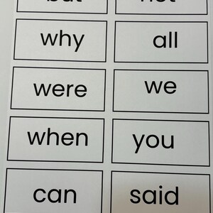 Part 1 - 50 Sight Words Printable Flashcards - From Fry's First 100 ...