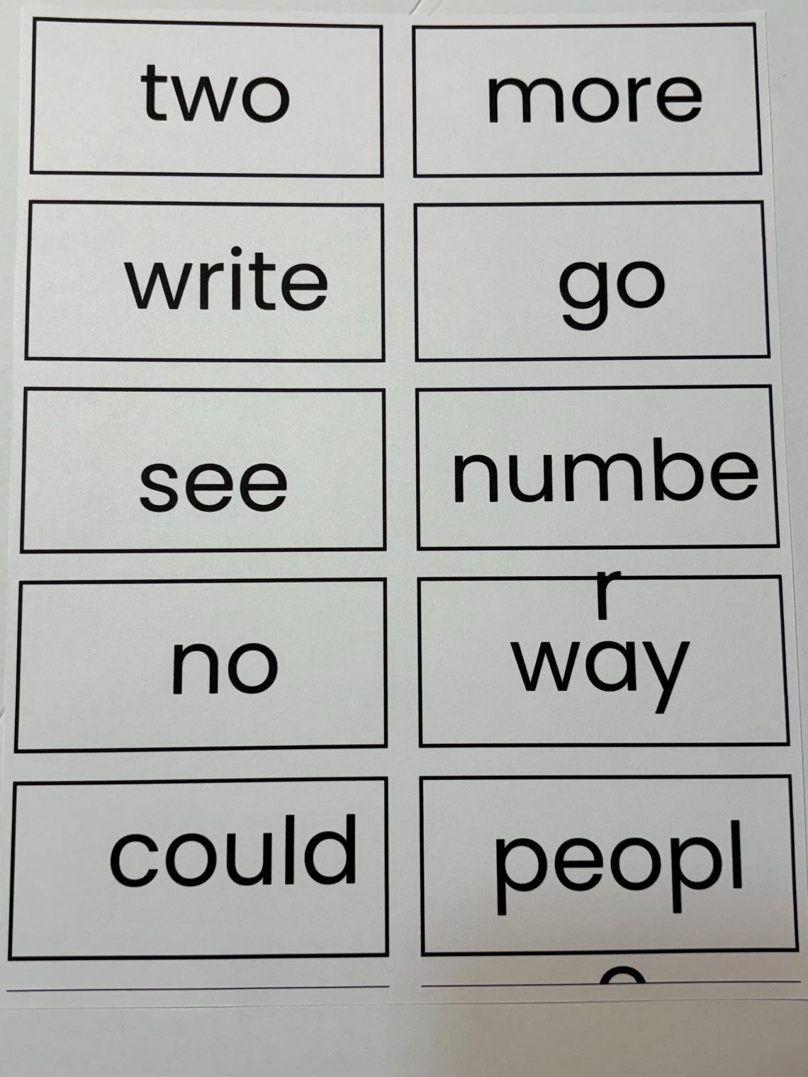 Part 2 - 50 Sight Words Printable Flashcards - From Fry's First 100 ...