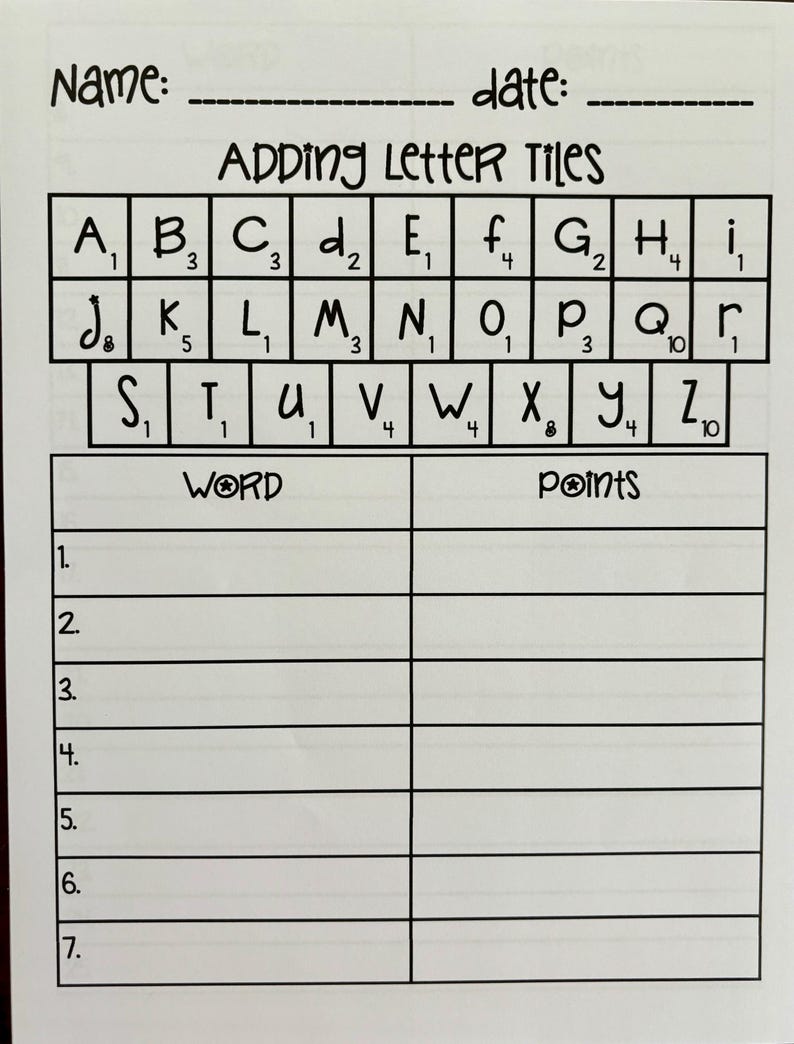 Printable 1 Page Adding Letter Spelling Practice | Elementary | Word ...