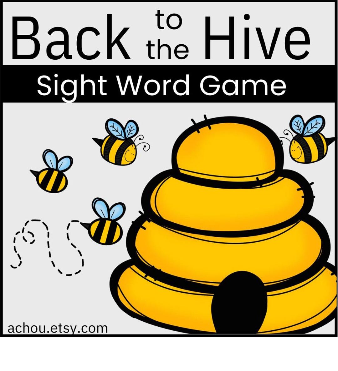 K-1 Sight Words Game - Printable and Playablr Game - Back to the Hive ...