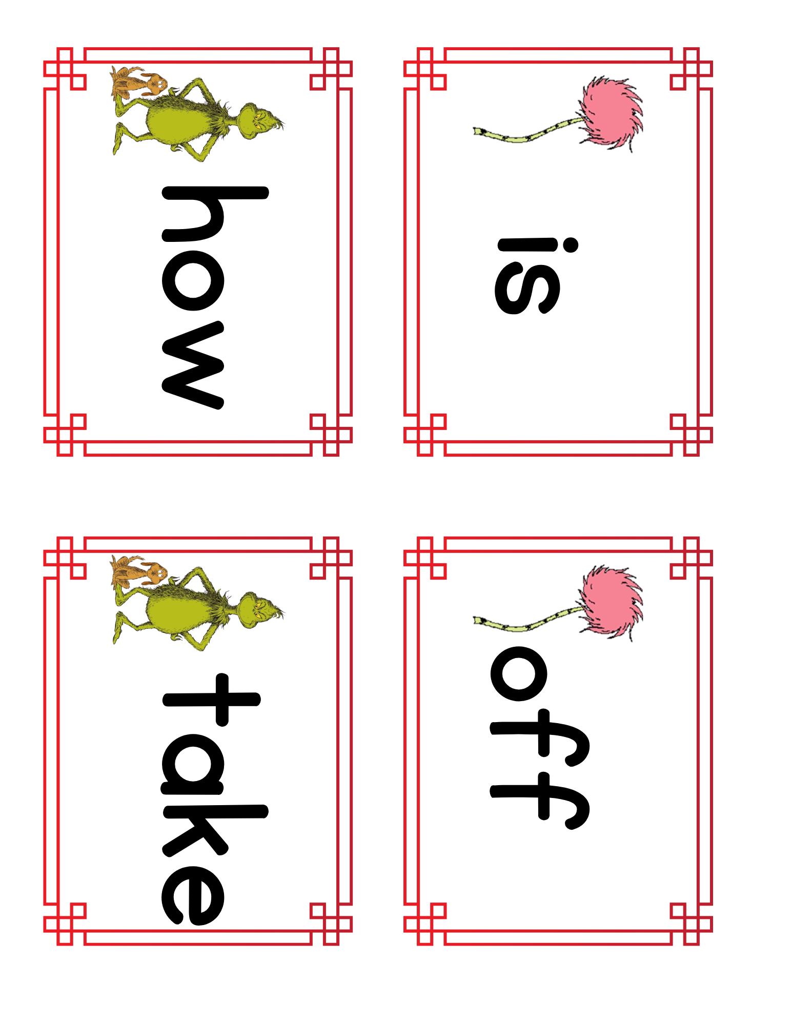 Dr. Seuss Sight Words Game – Read the Room Write the Room Activity ...