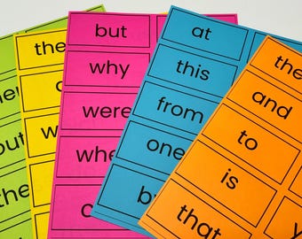 Part 1 - 50 Sight Words Printable Flashcards - From Fry's First 100 ...