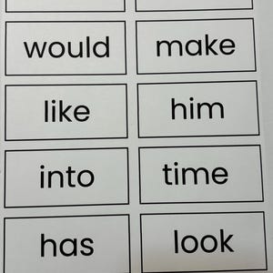 Part 1 - 50 Sight Words Printable Flashcards - From Fry's First 100 ...