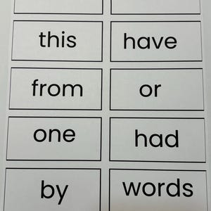 Part 1 - 50 Sight Words Printable Flashcards - From Fry's First 100 ...