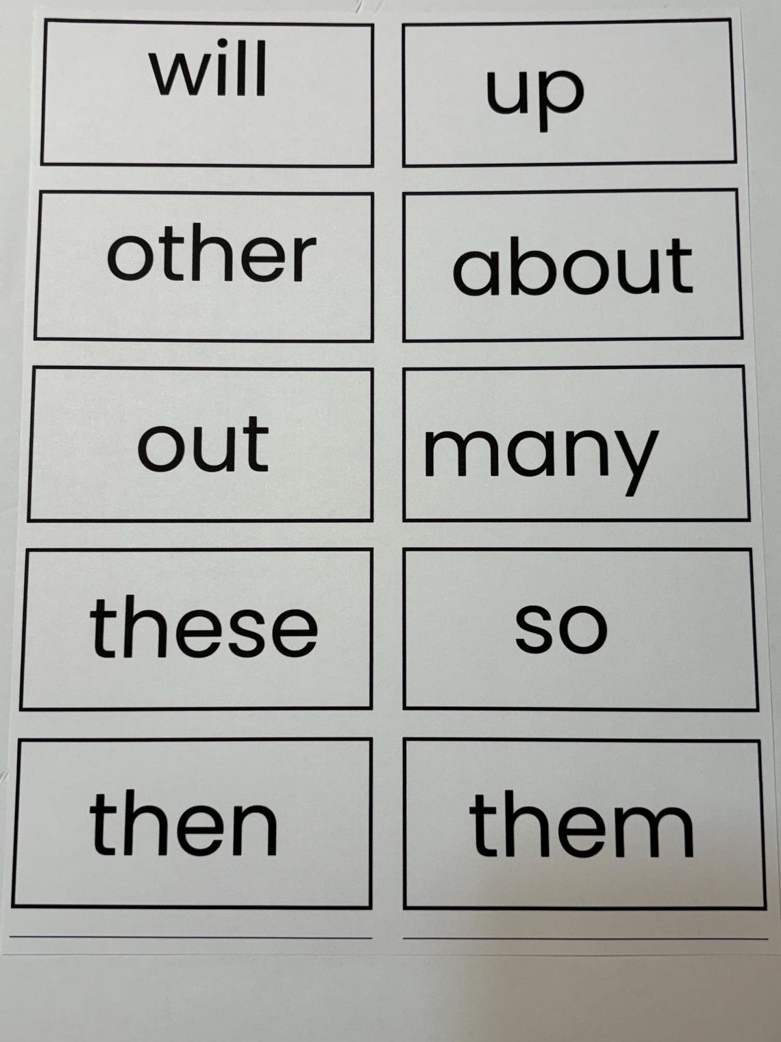 Part 1 - 50 Sight Words Printable Flashcards - From Fry's First 100 ...