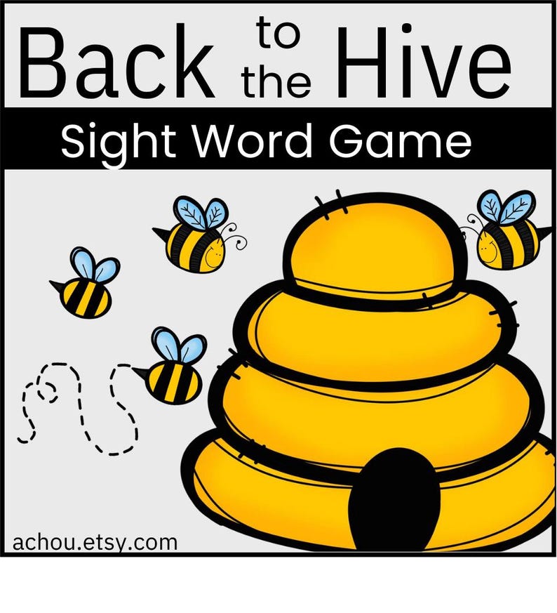 Back to the Hive Sight Words Game - Printable Bee Theme (PDF) - Etsy