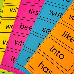Part 1 - 50 Sight Words Printable Flashcards - From Fry's First 100 ...