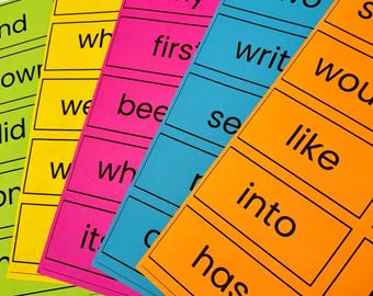 Part 2 - 50 Sight Words Printable Flashcards - From Fry's First 100 ...
