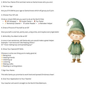 Elf Job Application - Printable Job Form – Reading Comprehension ...