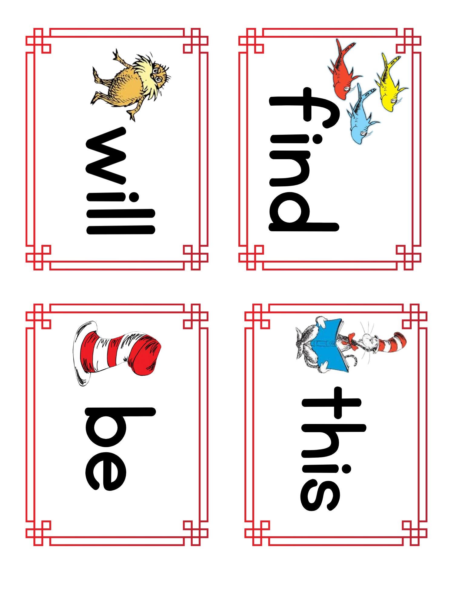 Dr. Seuss Sight Words Game – Read the Room Write the Room Activity ...