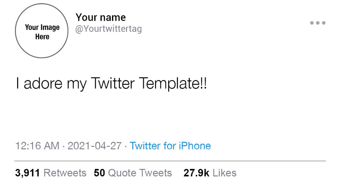 Twitter Post Templates PSD - Etsy