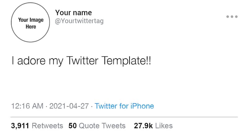 Twitter Post Templates PSD - Etsy