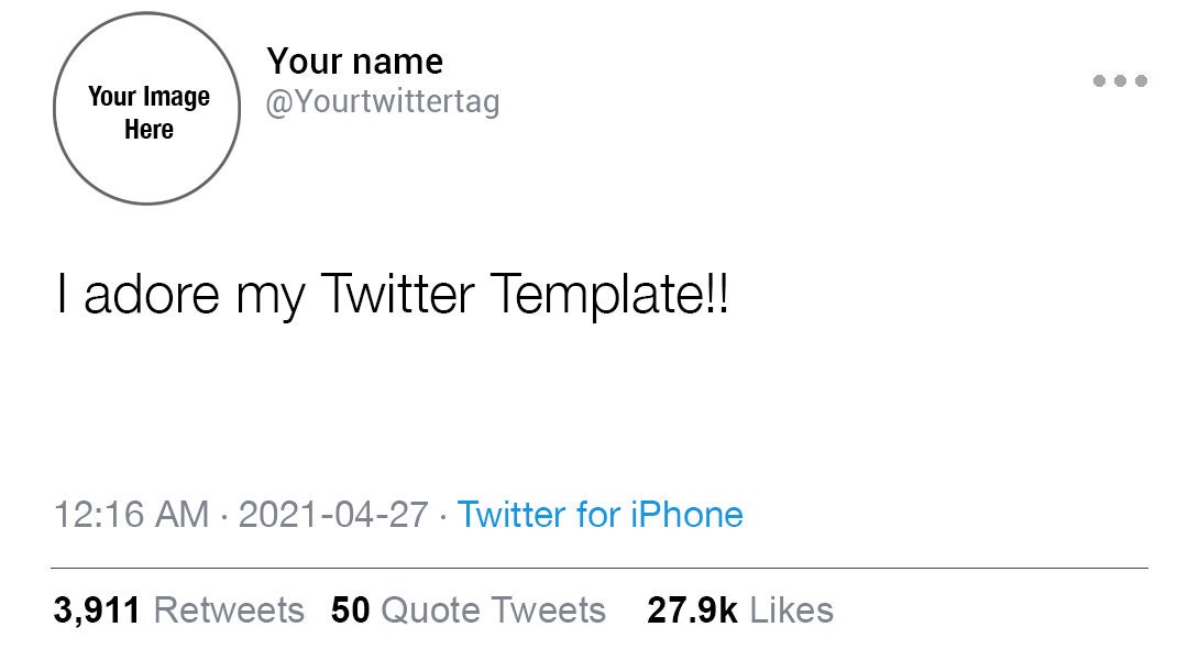 Twitter Post Templates PSD - Etsy