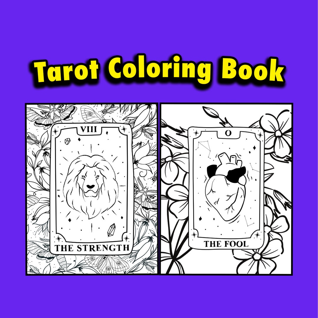 Tarot Coloring Book | Spiritual, Witchy, Occult, Coloring Book, Adult ...