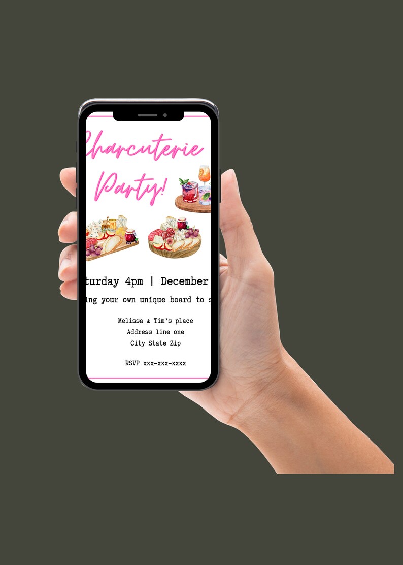 Charcuterie Party, Bring Your Own Board Girls Night Dinner Party Invite ...