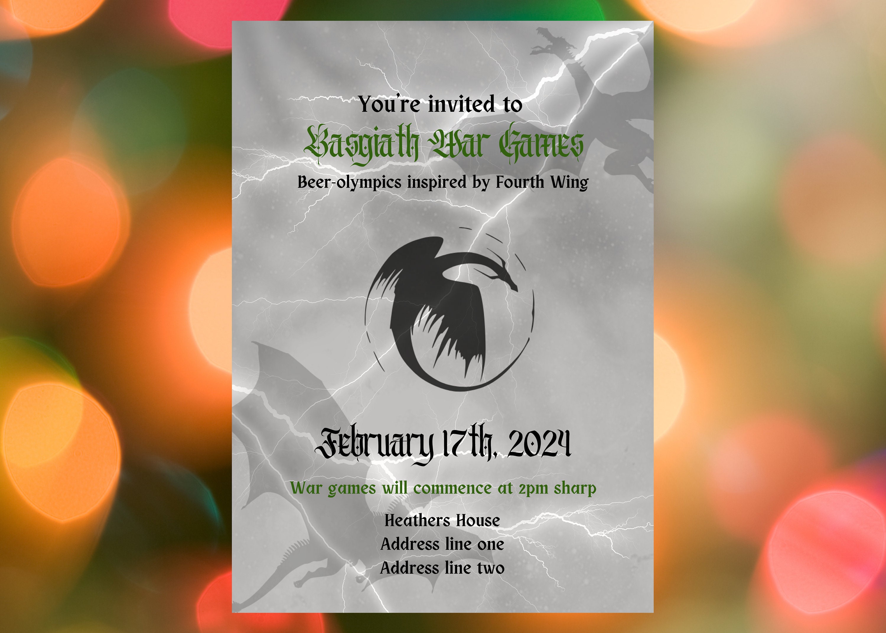 Fourth Wing Inspired, War Games, Basgiath War College, Beer Olympic ...