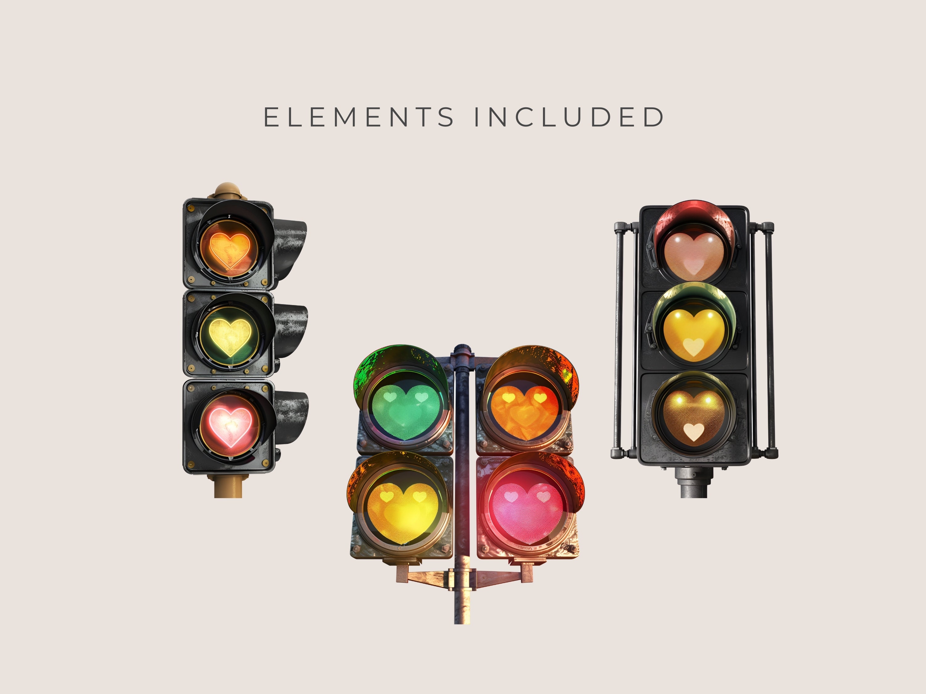 Traffic Light Clipart, Cute Love Hearts, Valentine’s Day Images, Neon ...