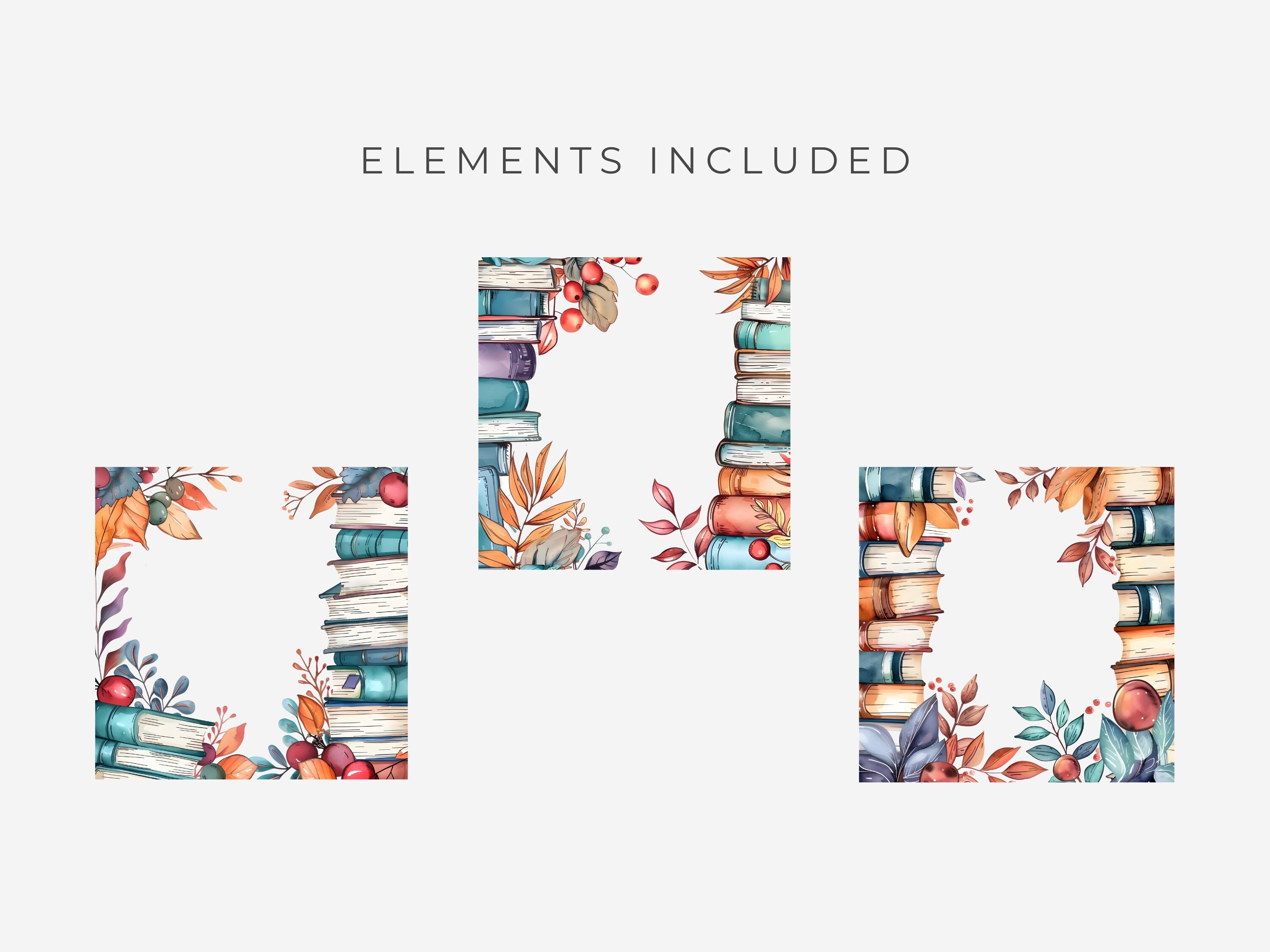 Book Borders PNG Transparent Images, Fall Frames Clipart, Botanical ...