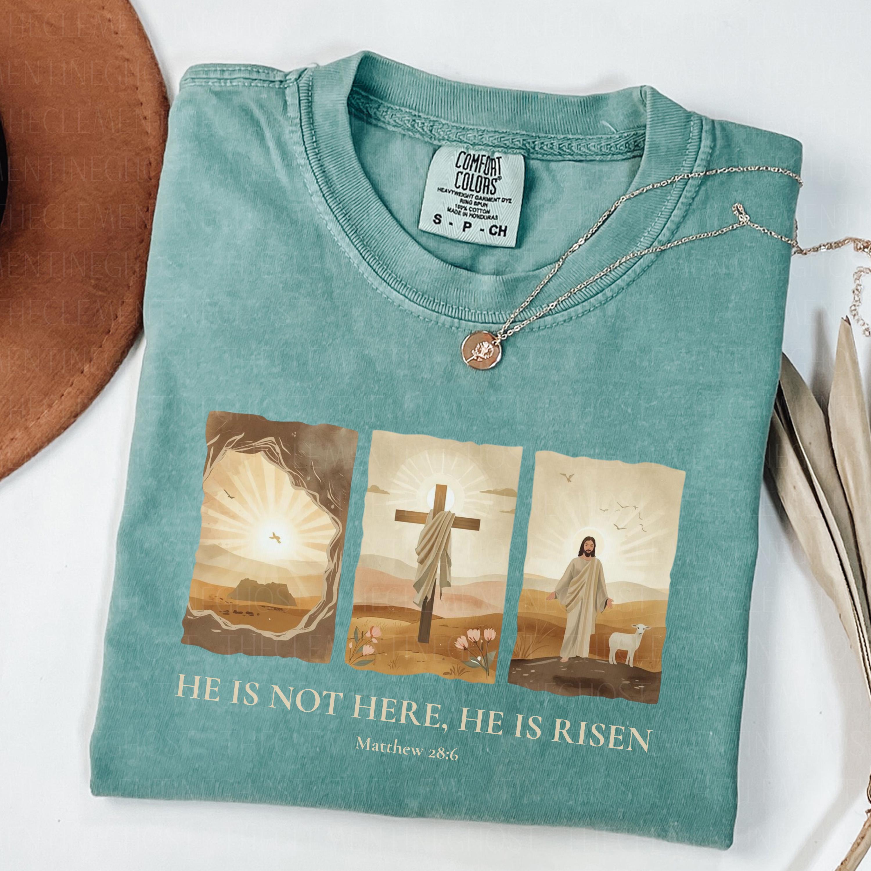 He is Not Here He Has Risen PNG, Brush Stroke Easter Jesus Sublimation ...