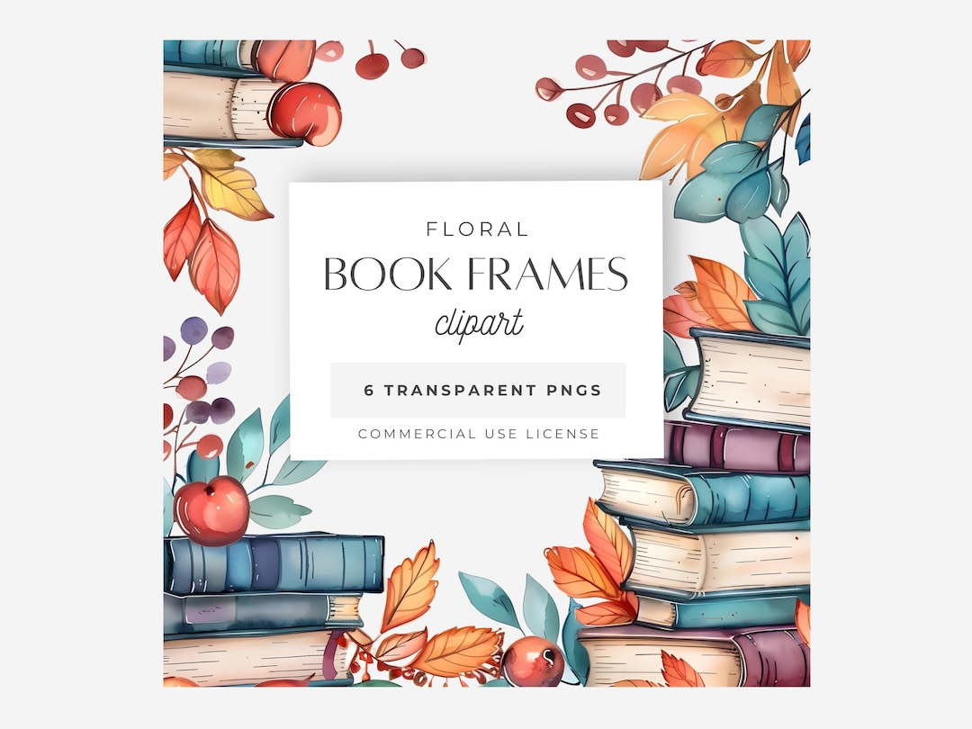Book Borders PNG Transparent Images, Fall Frames Clipart, Botanical ...