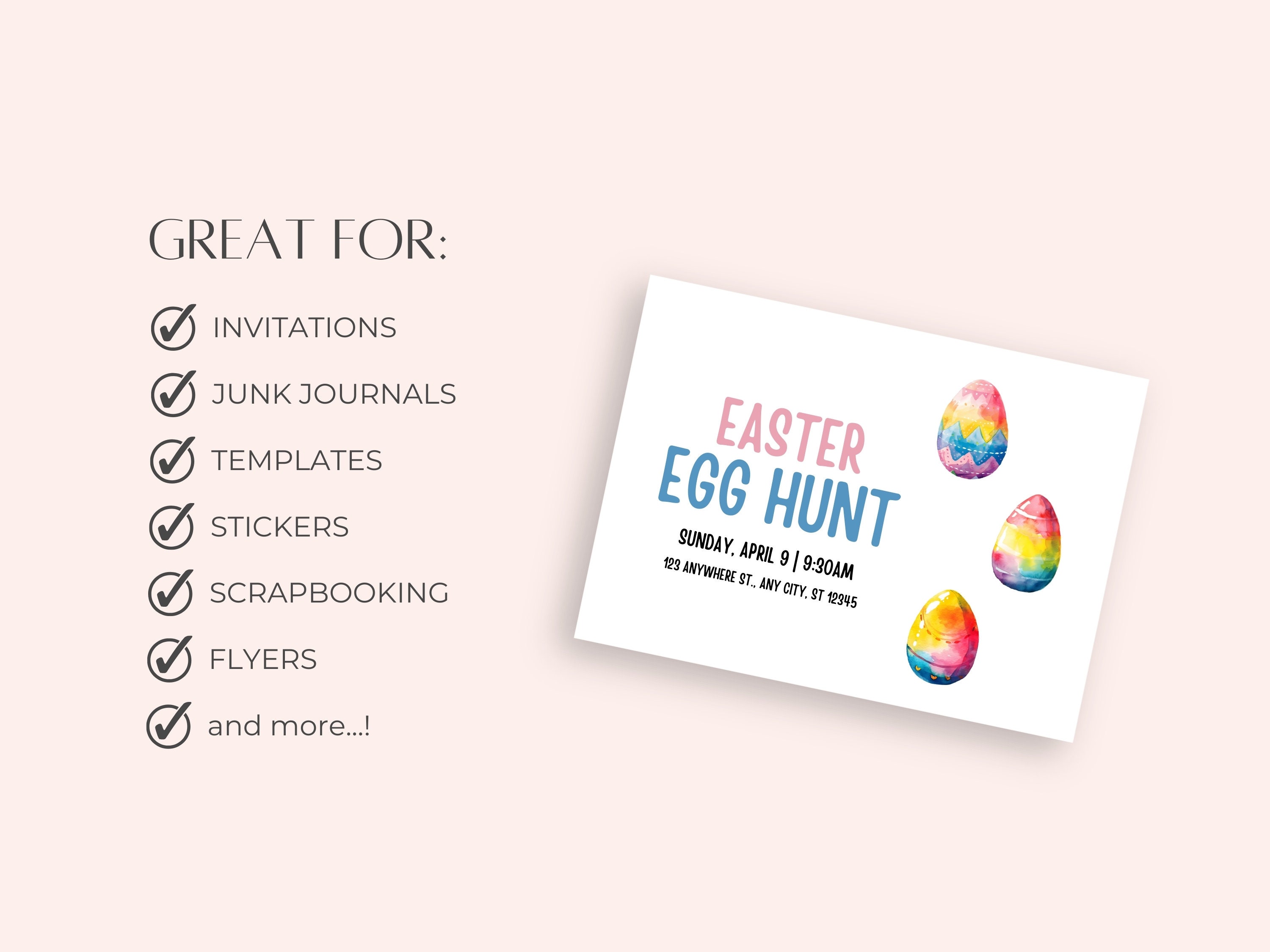 Easter Eggs Clip Art, Bright Painted Decorative Egg Pngs, Cute Floral ...