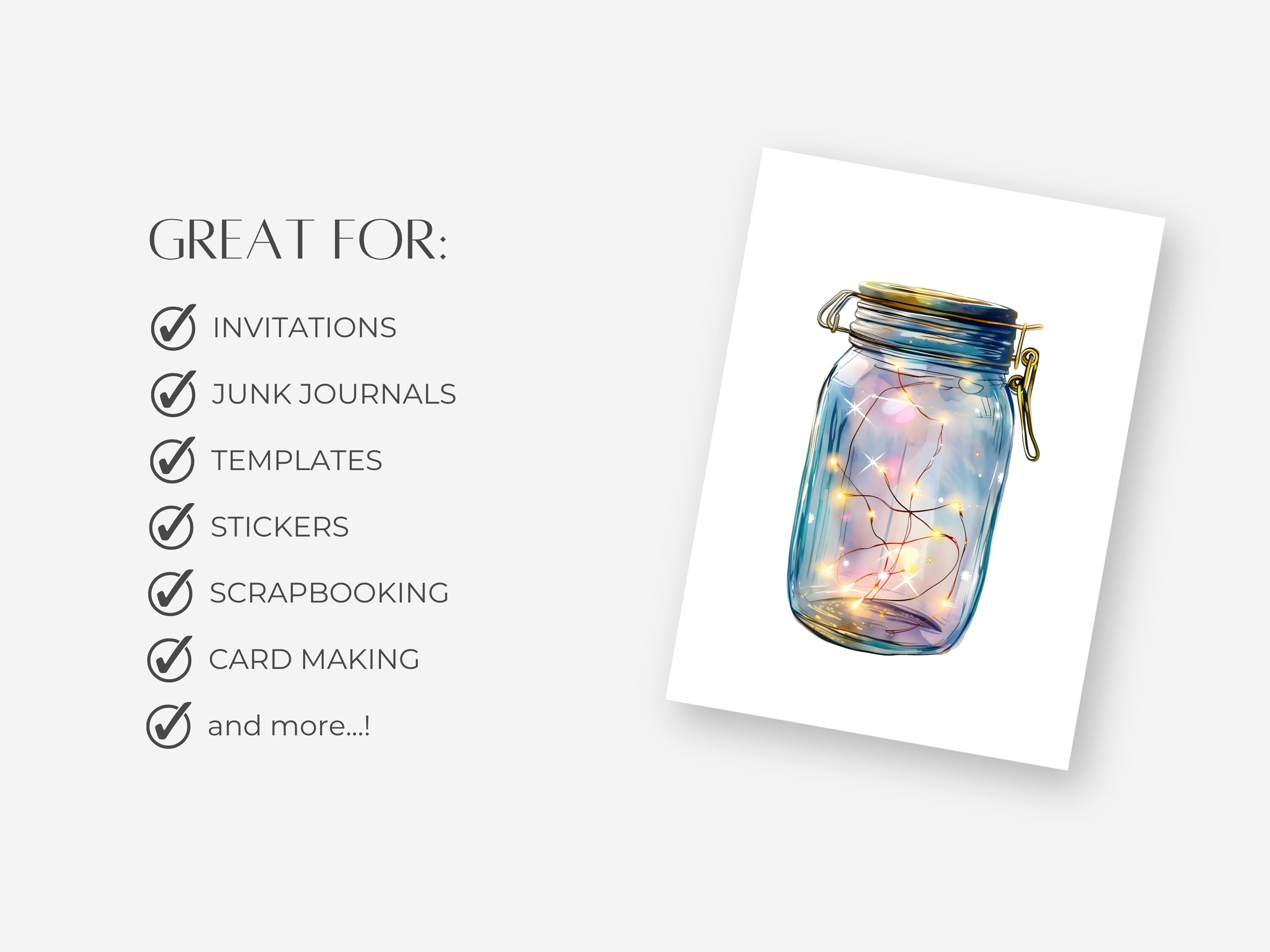 Mason Jar Lights Clipart, 5 X Transparent Pngs, Fairy Lights Clip Art ...
