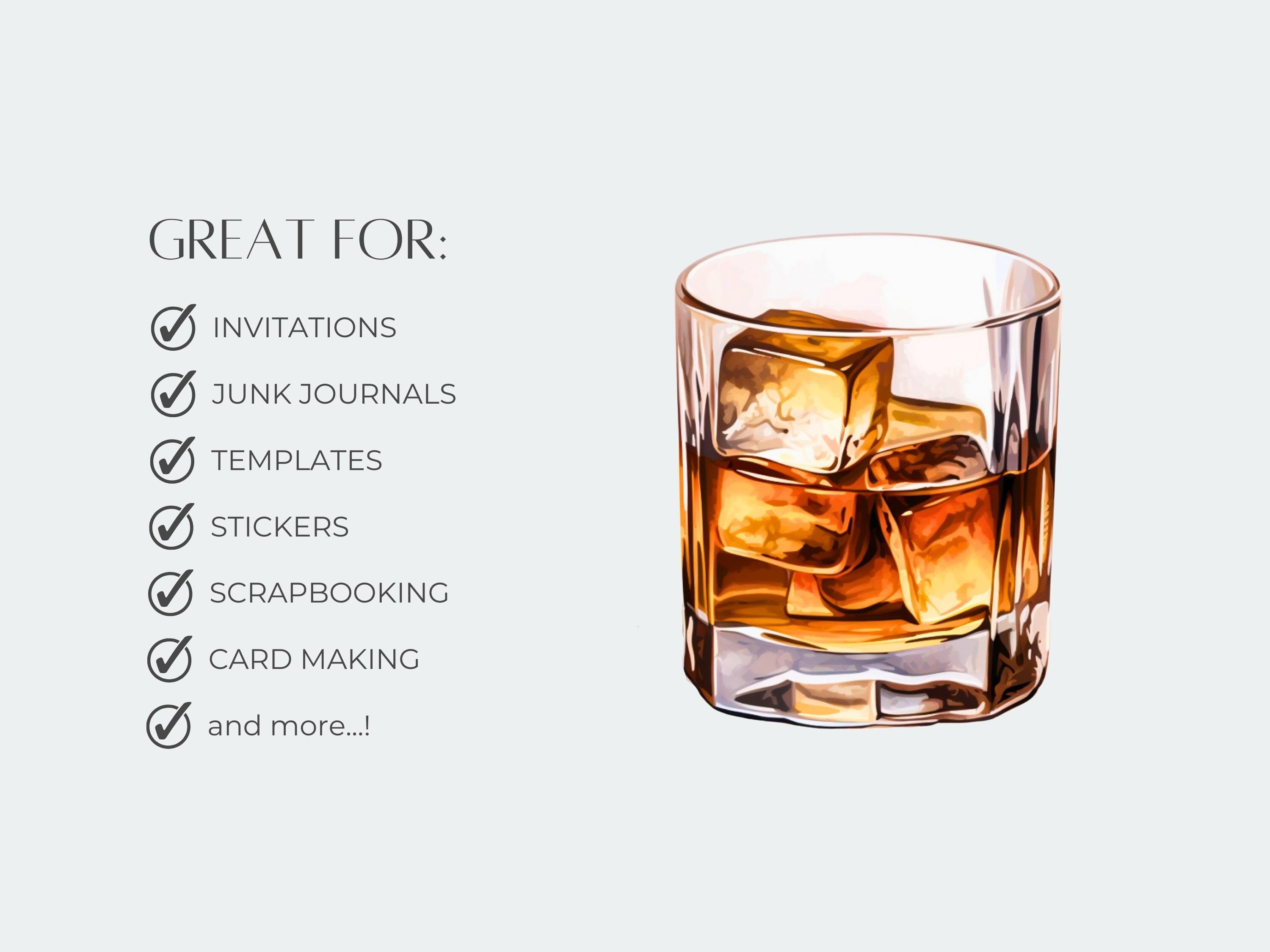 8 X Bourbon Whisky Transparent Pngs Watercolour Cocktail Clip - Etsy