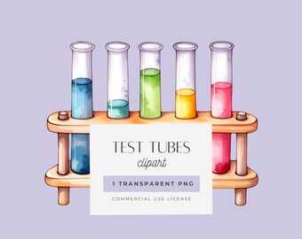 Science Clipart, Chemistry Clipart Set, Test Tube, Flasks, Beakers and ...