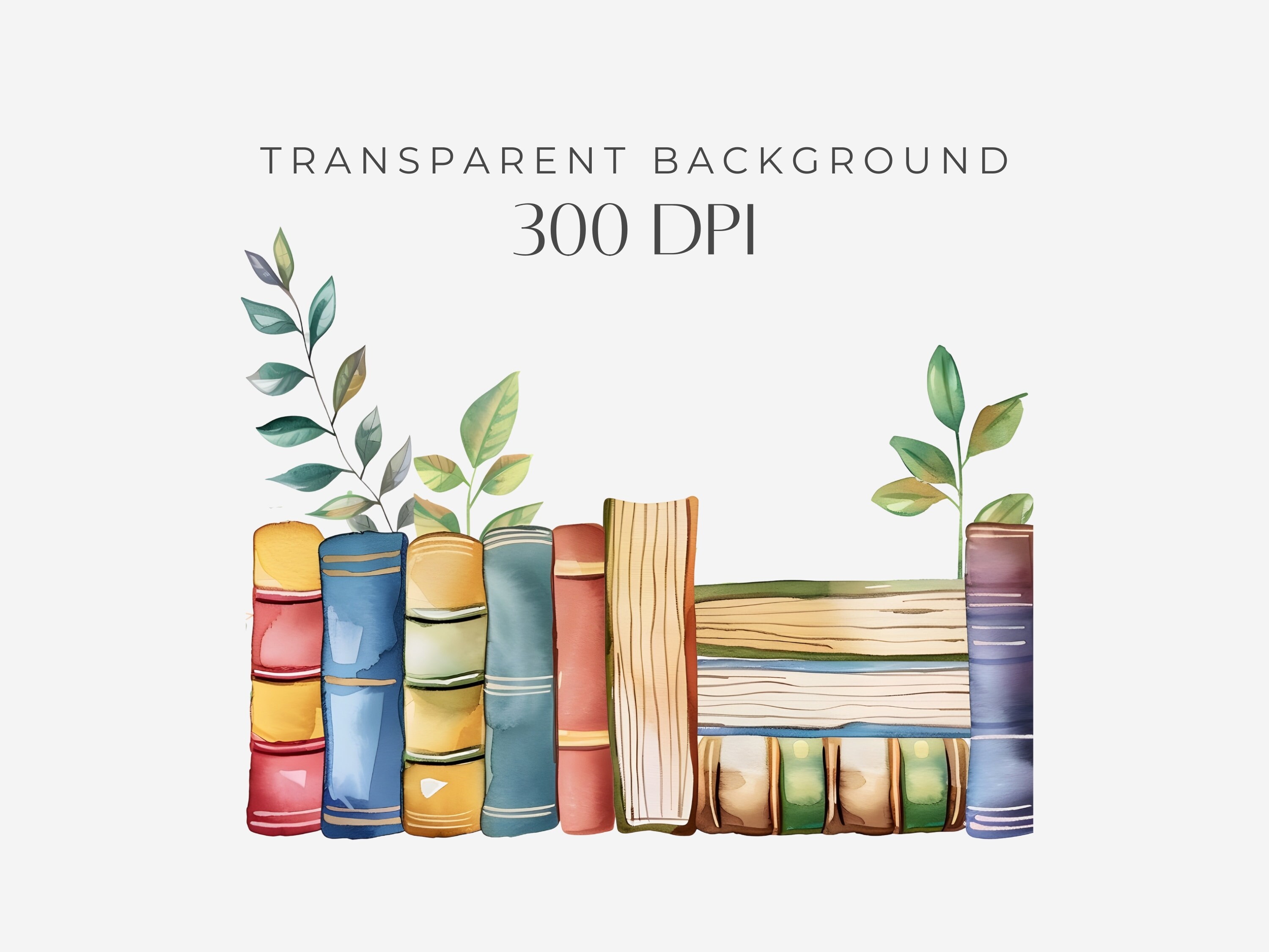 Book Borders PNG Clipart, Botanical Book Shelf, Watercolour Green ...