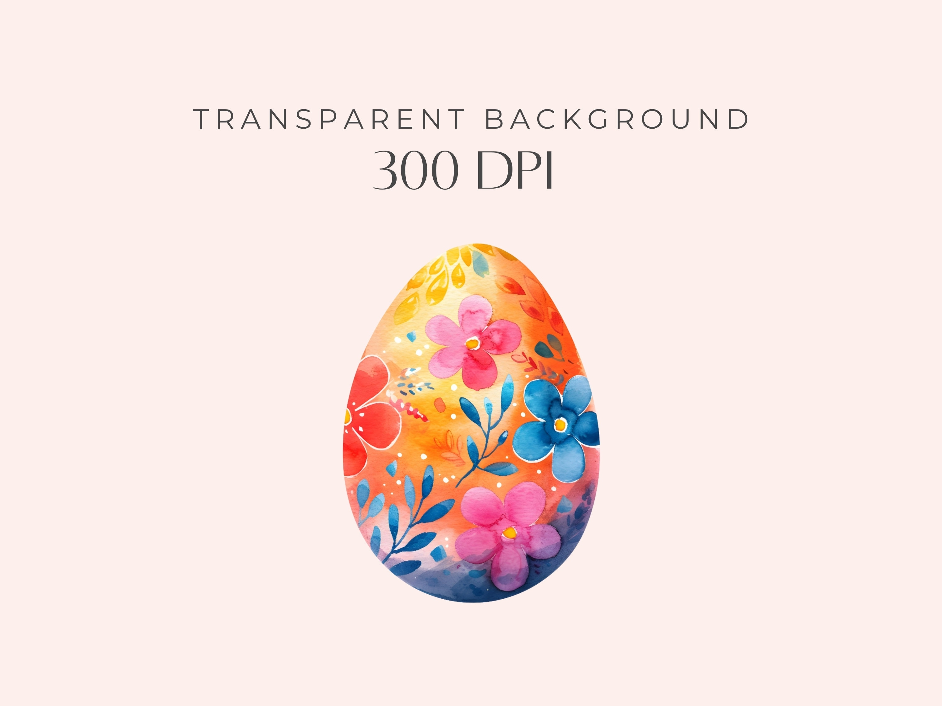 Easter Eggs Clip Art, Bright Painted Decorative Egg Pngs, Cute Floral ...