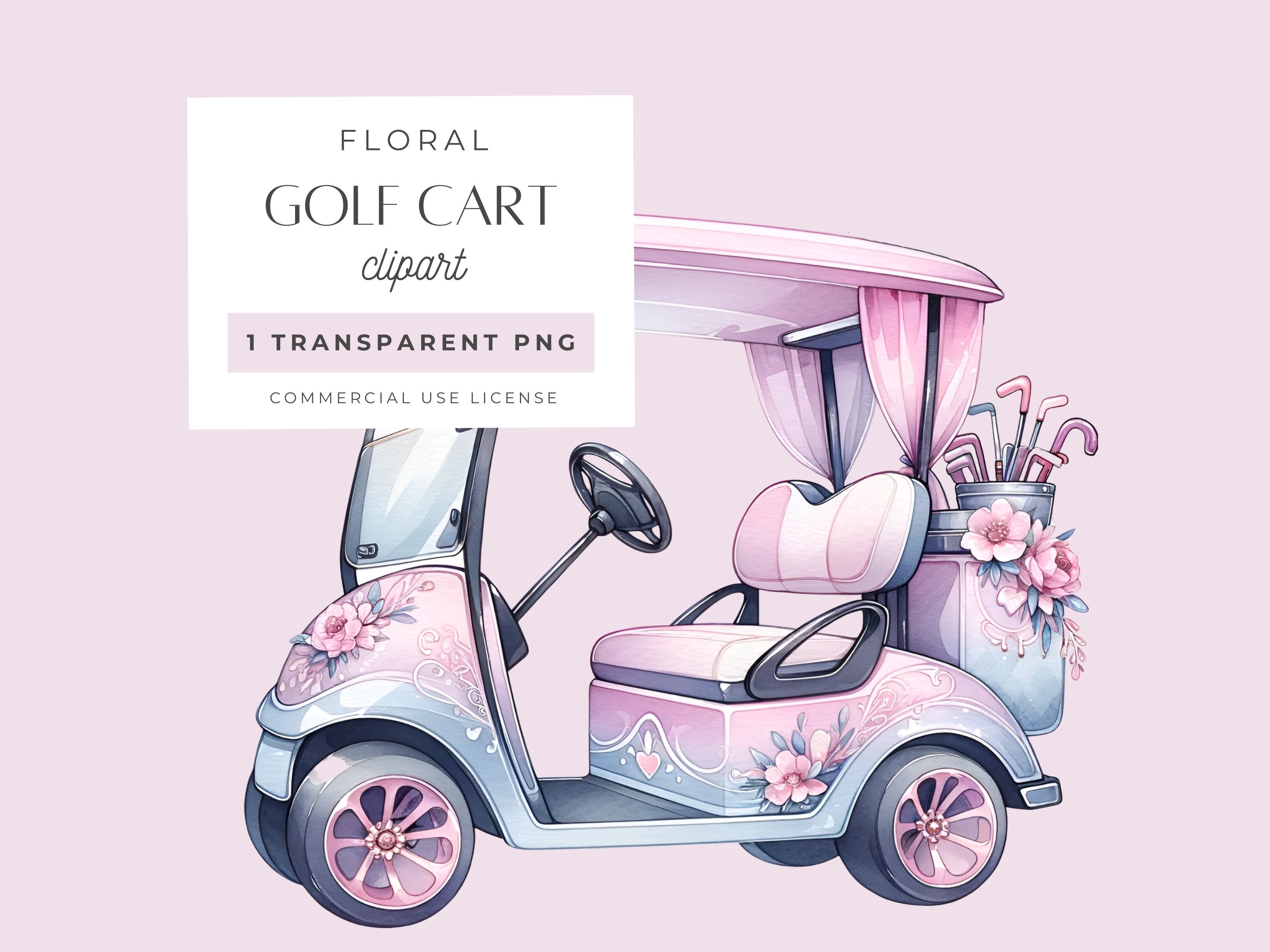 Pink Golf Cart PNG, Sports Clipart, 1 X Transparent Image for Hole in ...