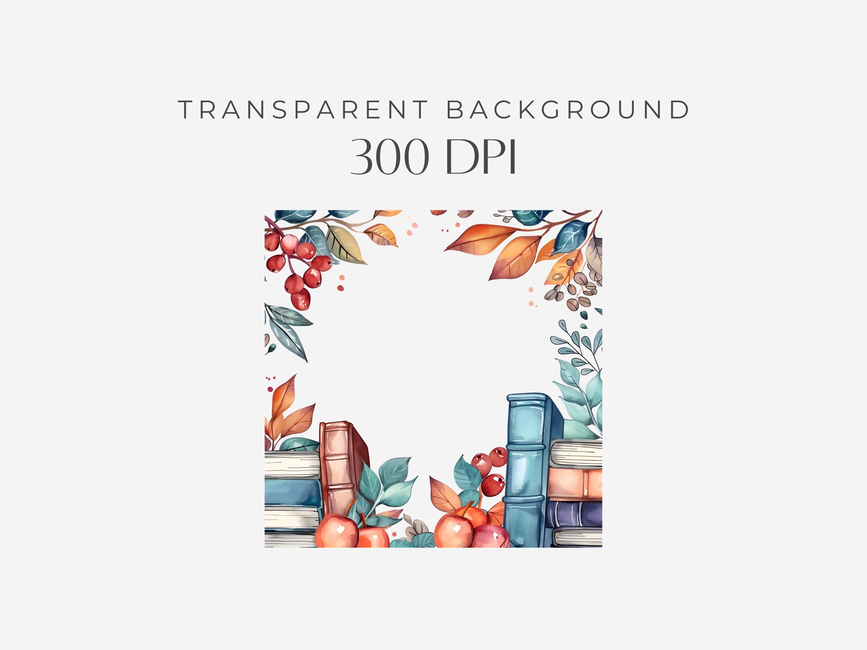 Book Borders PNG Transparent Images, Fall Frames Clipart, Botanical ...