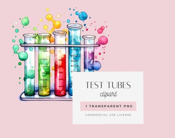 Science Clipart, Chemistry Clipart Set, Test Tube, Flasks, Beakers and ...