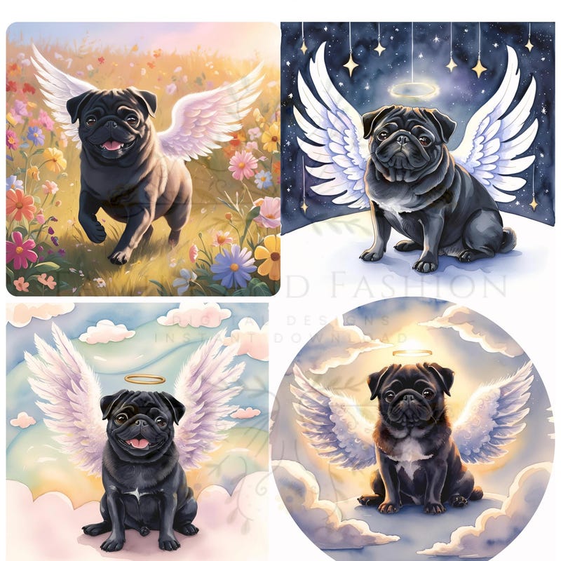 Pug With Wings - Etsy